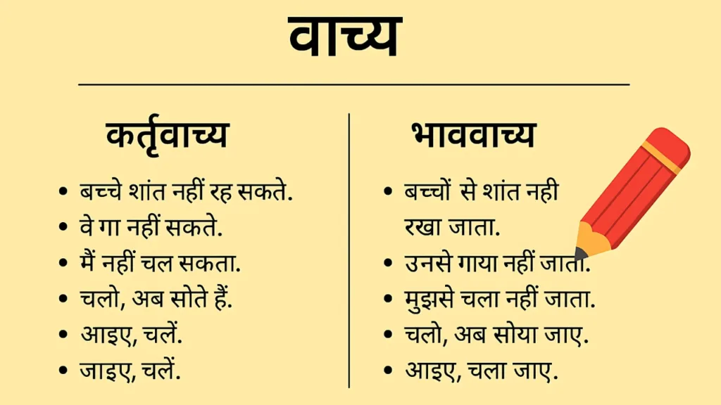 वाच्य (Vachya): परिभाषा, भेद एवं 30+ उदाहरण
